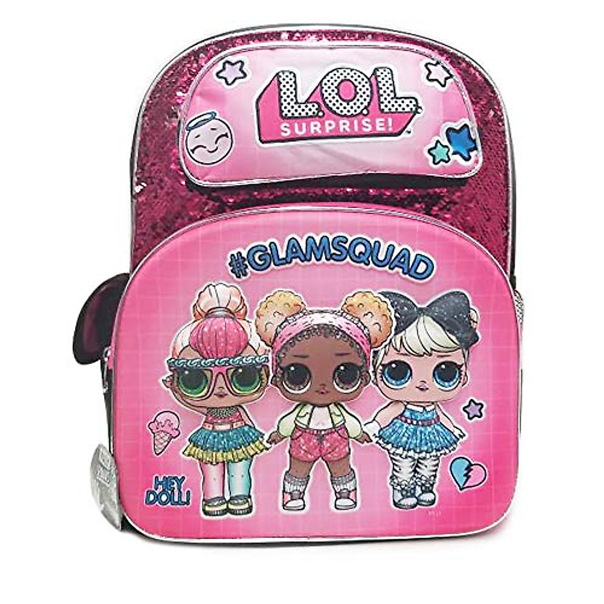 3D Molded Magic Sequins L.O.L 16" Large Backpack