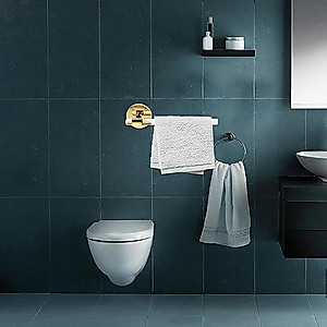 Alipis Towel Bar Bath Towel Rack for Bathroom Towel Holder Bathroom Towel Bar Wall Mounted Towel Rod Punch-Free Towel Rail Hanger for Bathroom Wall