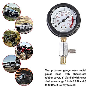 0-140 PSI Engine Oil PressureTester Gauge Kit TU-12A Automatic Transmission Diagnostic Test Tool 12 Pieces