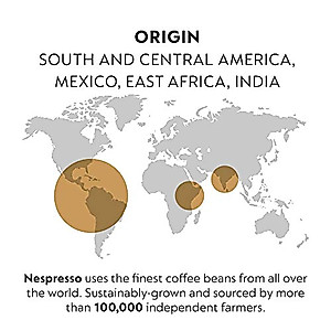 Nespresso Capsules OriginalLine, Morning Lungo Blends Variety Pack, Mild, Medium, and Dark Roast Coffee, 50 Count Espresso Coffee Pods, Brews 3.7 Ounce (ORIGINALLINE ONLY)