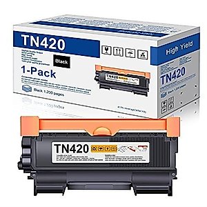 TN-420 TN420 Toner Cartridge (Black) - DOEN 1Pack TN-420 Toner Replacement for TN420 TN-420 to use with HL-2270DW HL-2280DW HL-2230 HL-2240 MFC-7360N MFC-7860DW DCP-7065DN Intellifax 2840 2940 Printer