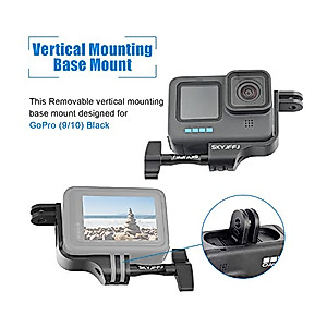 SKYJFFJ 90 Degree Aluminum Vertical Bracket Adapter Elbow Adapter for GoPro Hero11/10/9 Black
