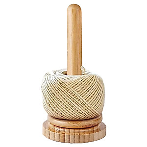 Wooden Yarn Holder Dispenser for Crocheting, Stand Ball Spindle Crochet and Sewing Tool, Prevent Yarn Tangling, Winding and Dispensing Accessories