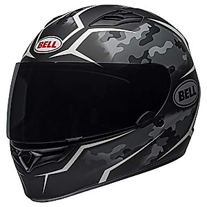 Bell Qualifier Full-Face Motorcycle Helmet (Stealth Camo Matte Black / White - Small)