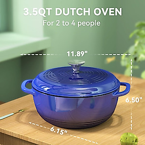 magicplux 3.5 Quart Dutch Oven with lid