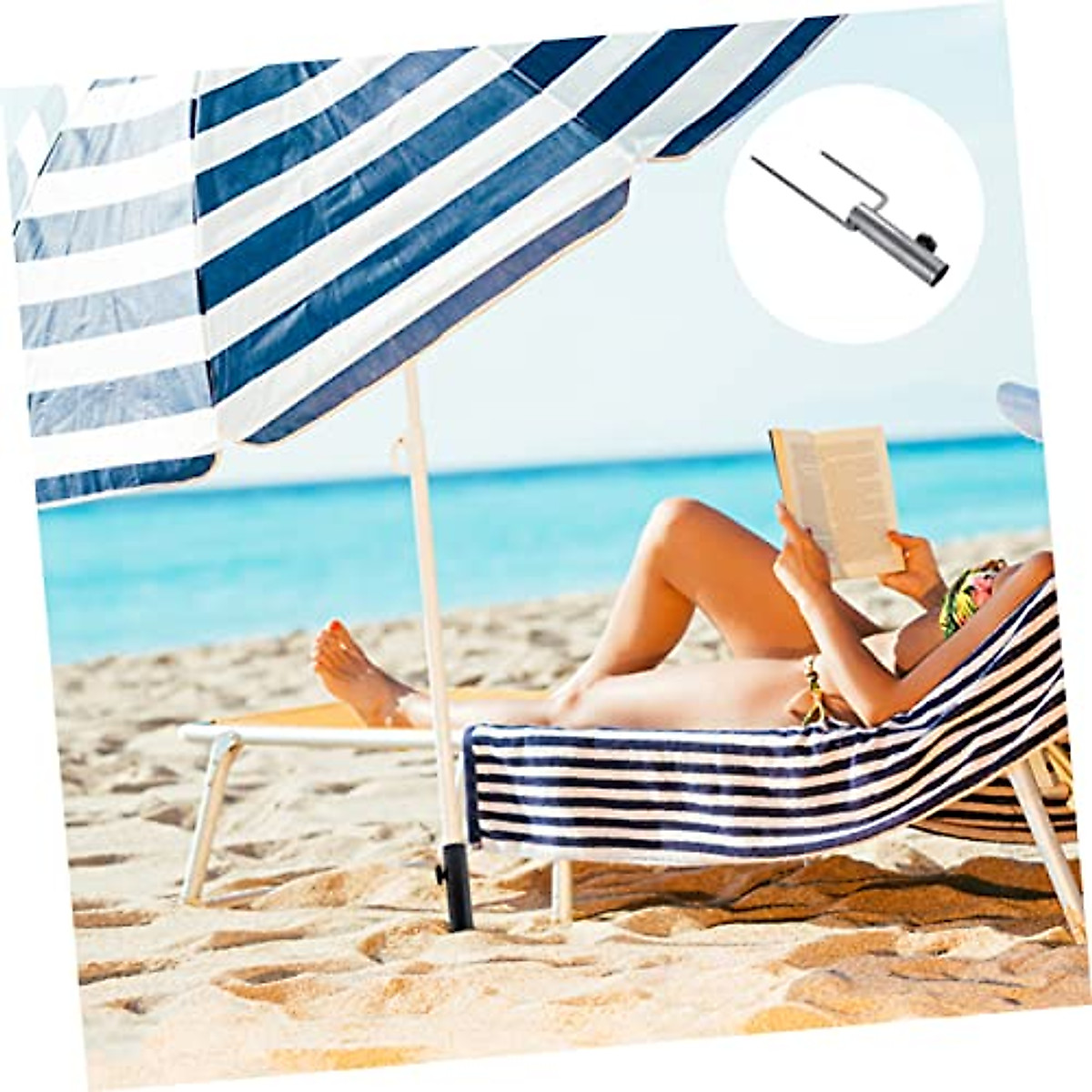 GANAZONO 4pcs Parasol Insert Beach Anchor Patio Umbrella Anchor Beach Umbrella Base Beach Umbrella Stand Car Umbrella Sombrillas para Patio Exterior Anchor Stake for Umbrella Parasol Holder