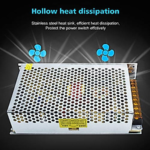 inShareplus 5V 40A 200W, DC Universal Regulated Switching Power Supply, Converter, LED Driver, Transformer, Adapter for LED Strips Pixel Lights, Computer Project