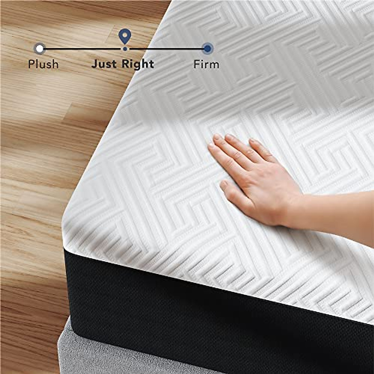 CHITA Queen Size Hybird Mattress,10 Inches Gel-Infused Mattress,Fiberglass Free 7 Zone Pocket Spring Mattress,Mattress in a Box,100 Night Trial-10 Years WarrantyCertiPUR-US Certified