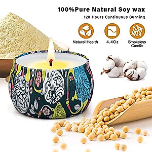 Scented Candles Gift Set, 120 Hour Long Lasting Aromatherapy Candle, Soy Candles, Candle Gift Set for Bath,4 Pack 4.4 oz, Candle for Scented, Lavender, Rosemary, Freesia, Orange Blossom