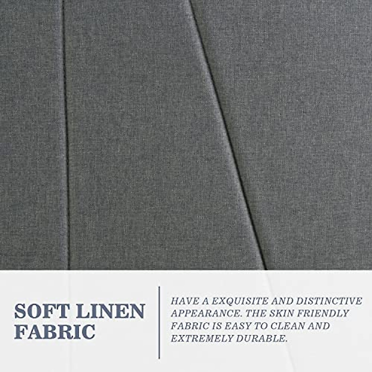 Allewie Full Size Bed Frame/Upholstered Platform Bed with Geometric Wingback Headboard/Mattress Foundation/Wood Slat Support/No Box Spring Needed/Easy Assembly, Dark Grey