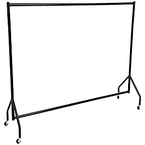 Amazon Basics Heavy Duty Rolling Garment Rack, Hanging Clothes Organizer Rail for Display and Storage, 72 x 60 Inches - Black