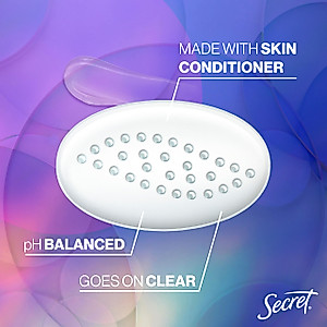 Secret Fresh Antiperspirant Deodorant for Women, 72hr Breathable Sweat & Odor Protection, Instant Freshness & Gentle, PH Balancing Minerals, Clear Gel, Cool Waterlily Scent, 2.6 oz (Pack of 3)