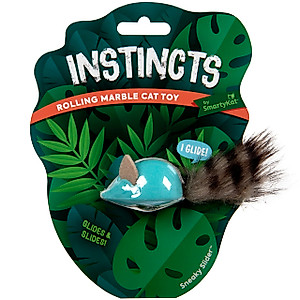 SmartyKat Instincts Sneaky Slider Rolling Interactive Cat Toy - Blue, One Size