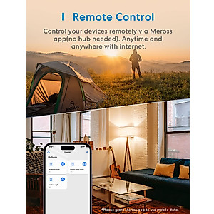 Smart Dimmer Switch Single Pole, Meross Smart 2.4GHz WiFi Light Switch for Dimmable LED, Compatible with Alexa Google Assistant and SmartThings, Neutral Wire Required, Remote Control Schedule,1 Pack
