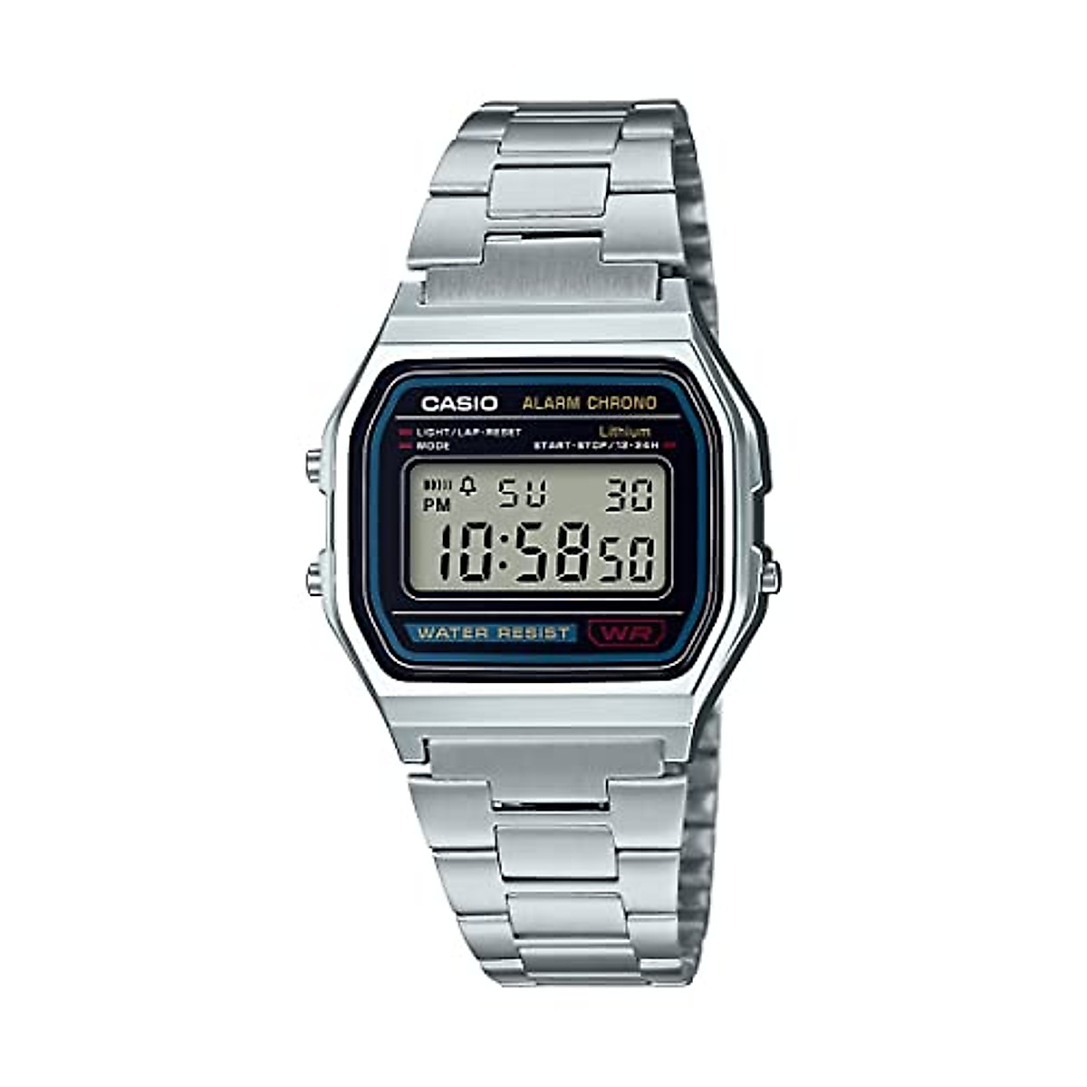Casio Men's A158WA-1DF Stainless Steel Digital Watch