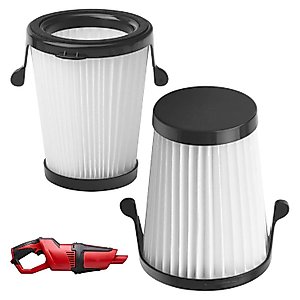 2-Pack 49-90-1950 HEPA Dry Filters Replacement for Milwaukee M12 0850-20 Compact Vacuum