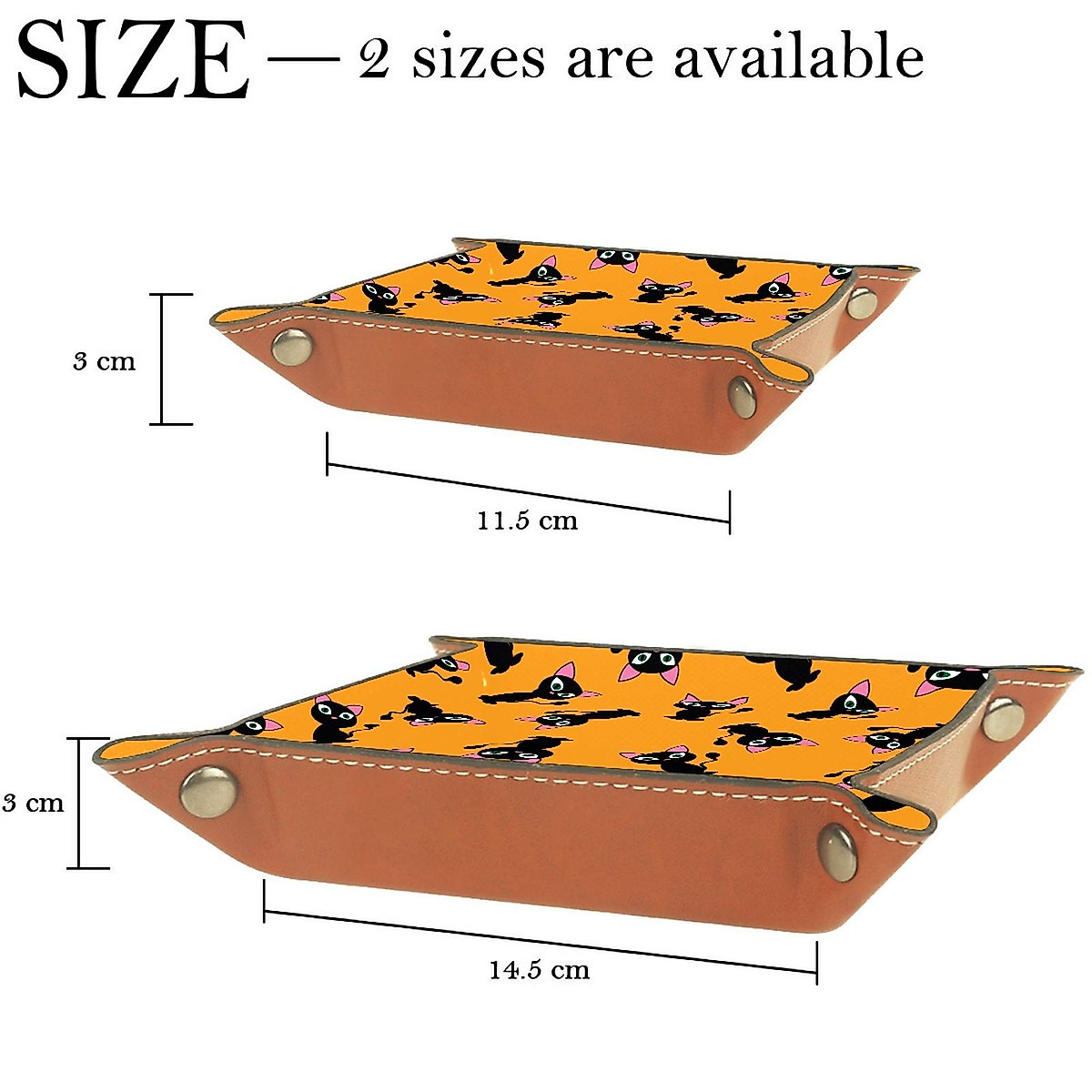 Feichanghao Cute Black Cat Dice Tray Dice Rolling Tray Holder Storage Box Dice Tray for RPG DND Table Games Dice Tray