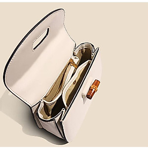 Genuine Leather Purse Tote Shoulder Bag for Women Handbag Crossbody With 2 Straps Small Bags Mini Purse Saddle Bag (Black)