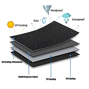 WOMACO Patio Furniture Cover for 4 Pieces Set, Waterproof Outdoor Garden Cover for 4 Piece Furniture Sets, Heavy Duty Veranda Small Table Chairs Set Covers