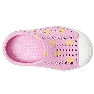 Native Shoes Kids Jefferson Sugarlite Print Sneakers for Toddler - EVA Upper with Round Toe Design, and Low-Top Silhouette Winterberry Pink/Shell White/Morning Stars 9 Toddler M