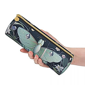 QICENIT Butterfly Pencil Case for Women Pen Pouch Cylinder Small Carrying Box for Adult With Smooth Zipper Simple Durable Lightweight for Office Organizer Storage Bag