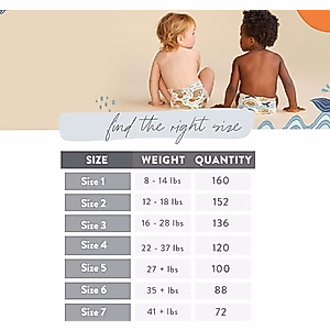 The Honest Company Clean Conscious Diapers | Plant-Based, Sustainable | Wingin' It + Catching Rainbows | Super Club Box, Size 5 (27+ lbs), 100 Count