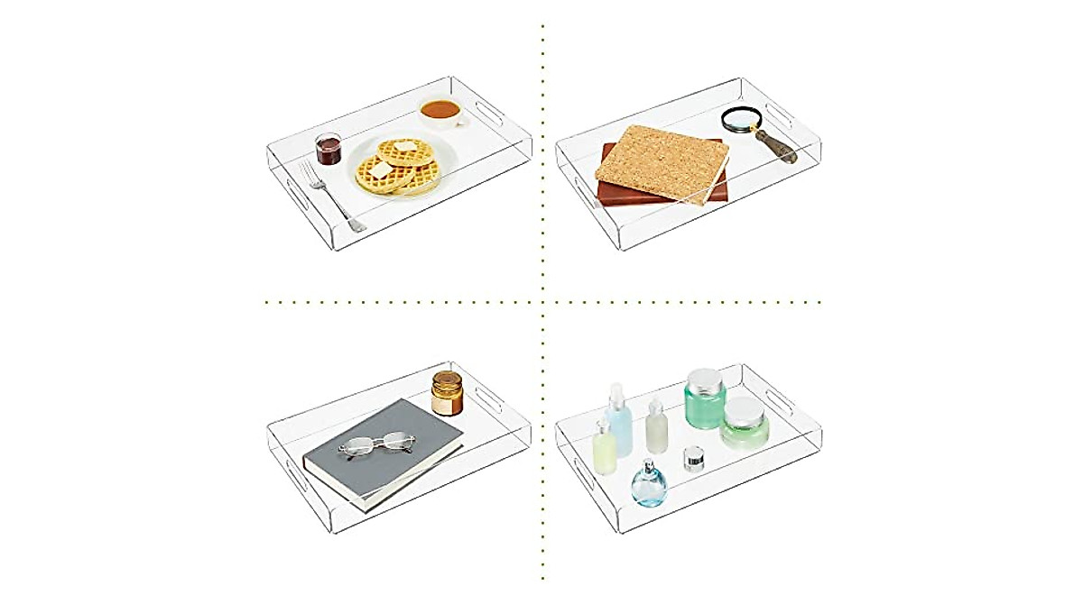 mDesign Modern Acrylic Serving Tray - Stylish & Versatile