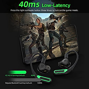 G.K KZ AZ10 Bluetooth Cable, KZ Upgrade Headphone Cable for KZ ZSN pro X, ZS10 pro, DQ6, ZAS, Bluetooth 5.2, Stable Connection, Three Performance Modes, 26H Play Time