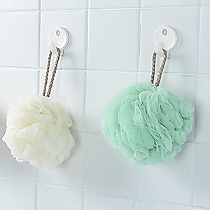 Fu Store Bath Sponges Shower Loofahs 50g Mesh Balls Sponge 4 Solid Colors for Body Wash Bathroom Men Women - 4 Pack Scrubber Cleaning Loofah Bathing Accessories