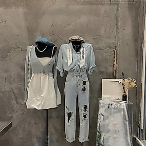 Female Dress Form Mannequin Torso, Adjustable Height 47-78 inch, Manikin Body Model with Rectangle Metal Base, Detachable Arms & Head, for Clothing Dress Jewelry Display Sewing