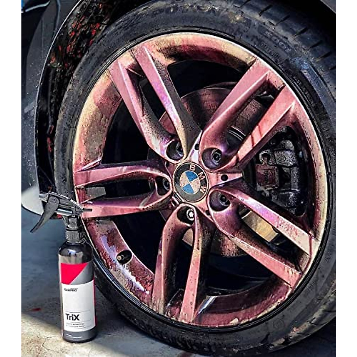 CARPRO TriX Tar & Iron Remover - Wheel Cleaner & Tar Remover for Cars - Combines CARPRO IronX and TarX, Strong Degreaser and Iron Remover - 1 Liter (34oz)