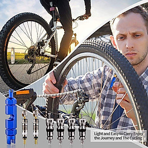 Hapleby Premium Bike Valve Core Remover Tool for Schrader and Presta, Tire Valve Repair Tool Kit, Including 2PCS Presta and 4PCS Schrader Valve Core