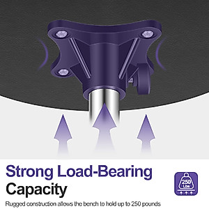 OUKMIC Drum Throne, Comfortable Adjustable Height Padded Drummer Stool, Tripod Non-Slip Foot Chair, Portable Folding Music Seat for Adults Kids, 5A Drumsticks Included