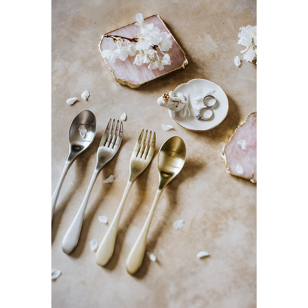 Knork Matte 20-Piece Flatware Set, Silver