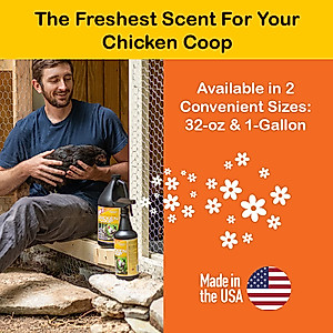 MICROBE-LIFT Chicken Coop Cleaner and Odor Eliminator, Use on All Surfaces and Supplies, Turns Chicken Poop Into Fertilizer, Ammonia Reducer, Highly Concentrated and Safe Formula, 32 Ounces