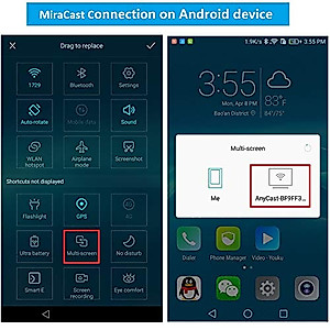 Anycast Plus HDMI Wireless Display Receiver, SmartSee Airplay MiraCast Adapter DLNA Streaming Stick Cast iOS Mac Android Phone Screen to HD TV Thanksgiving Christmas Day Gift
