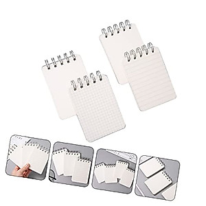 DEPILA 8 pcs Convenient Products Blank Memo Grid School Notepad Portable Pads Office Studying Ring Notebooks Flash Card Writing White Cards Note Notebook Student Pocket Paper Ruled Study Note pad
