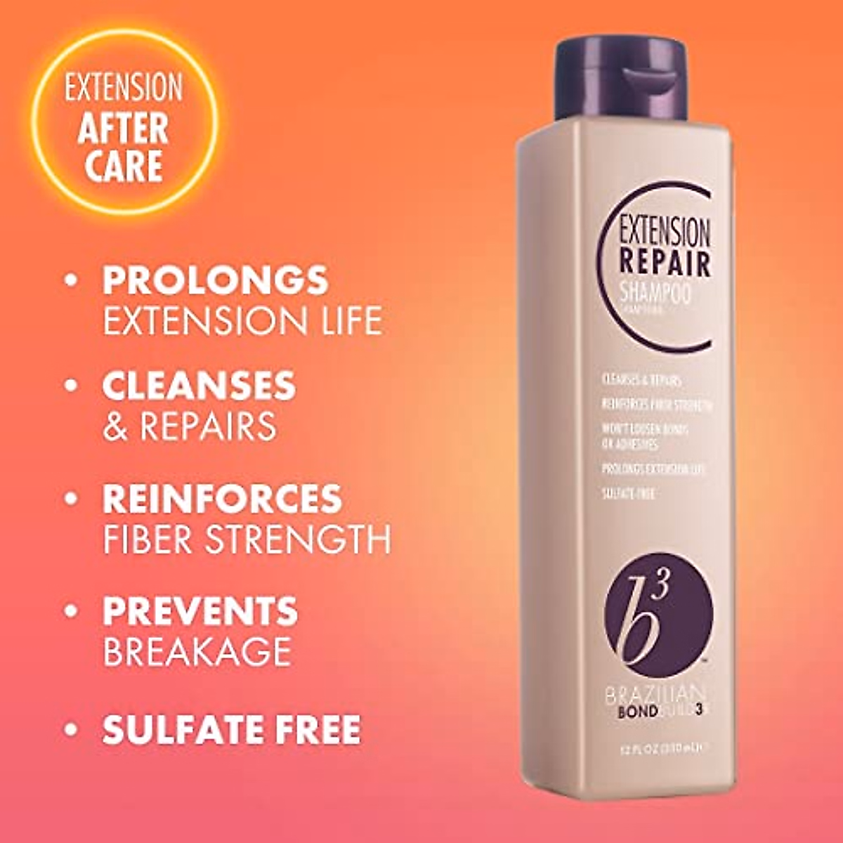 B3 Brazilian Bondbuilder Extension Repair Shampoo, 12 fl. Oz.