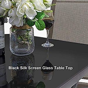 Avestar Nuu Garden Patio Bar Table, 32 Inch Outdoor Bar Height Bistro Table with Tempered Glass Table Top and Metal Frame, Suitable for Patio, Back, Yard, Cafes, Bistro, Black