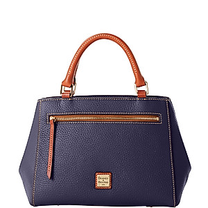 Dooney & Bourke Handbag, Pebble Grain Small Zip Satchel - Midnight Blue