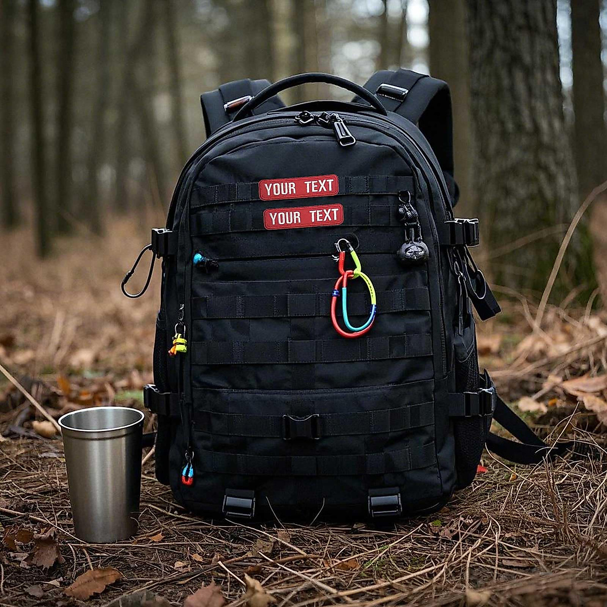 Custom Name Patch 2 Pieces,Personalized Military Tactical Tag Embroidery for Multiple Clothing Bags Vest Jackets Work Shirts