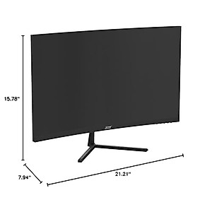 acer 23.6" FHD 1200R Curved Widescreen VA Gaming Monitor, 170Hz Refresh Rate, 1ms (VRB), AMD FreeSync Premium, 178° Wide View Angle, Zero-Frame, 2 x HDMI Ports & 1 x Display Port w/HDMI Cable