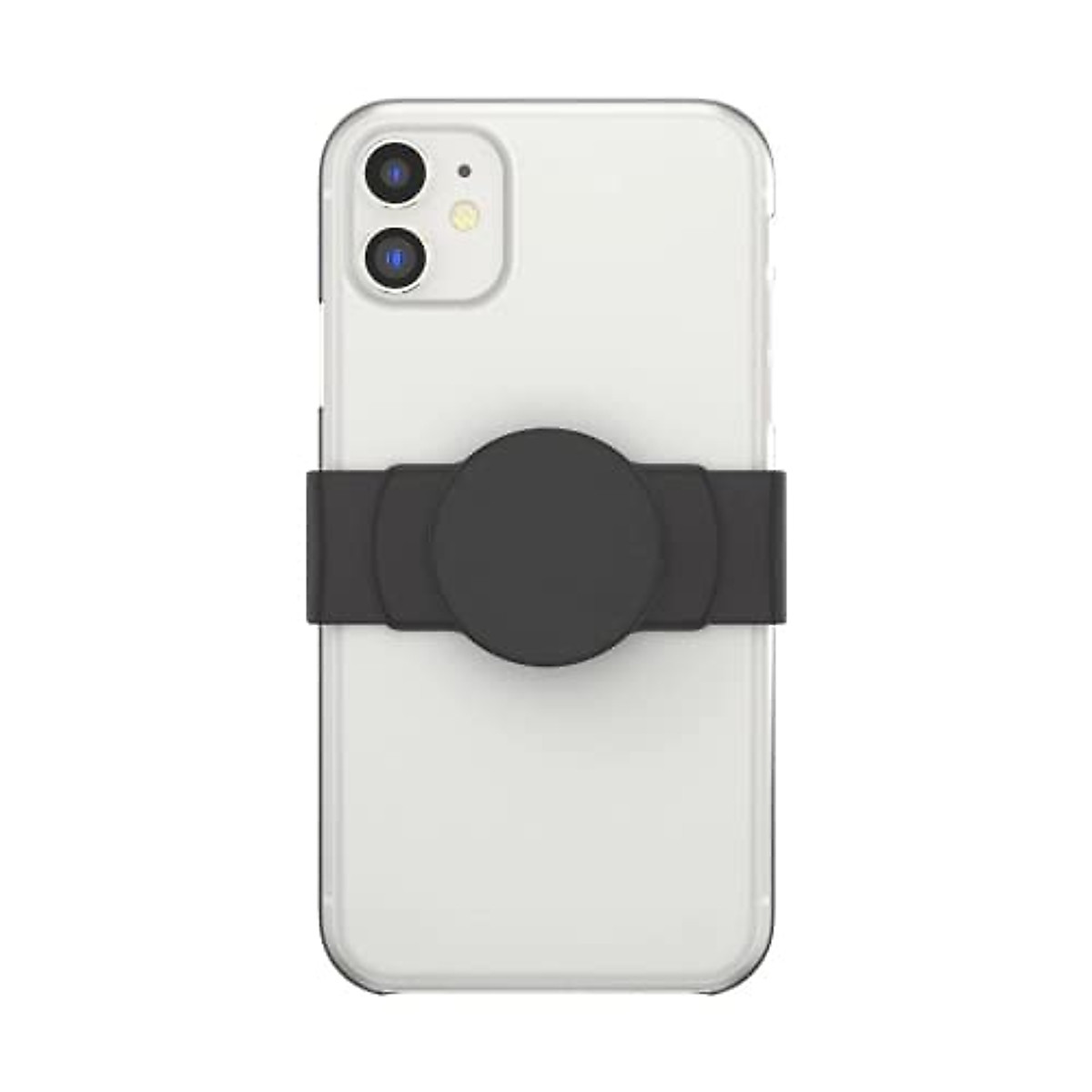 PopSockets Phone Grip Slide for Phones and Cases, Sliding Phone Grip with Expanding Kickstand, Square Edges - Black