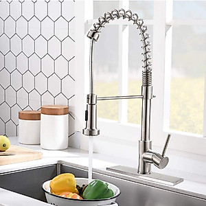 COOLWEST Square Deck Plate 10 Inch Hole Cover Escutcheon for Single Hole Kitchen Faucet, Rectangle Stainless Steel Rectangular 3-hole Cover Faucet Plates