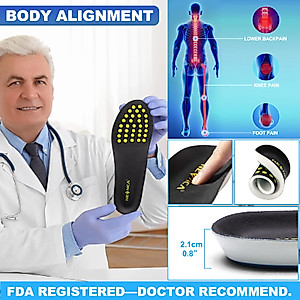 NEENCA Professional Shoe Insoles, Comfort Memory Foam Shoe Inserts, Medical Heel Cushioning with Shock Absorption for Plantar Fasciitis, Arch/Foot/Heel Pain Relief, Workout, Sports, Daily Use