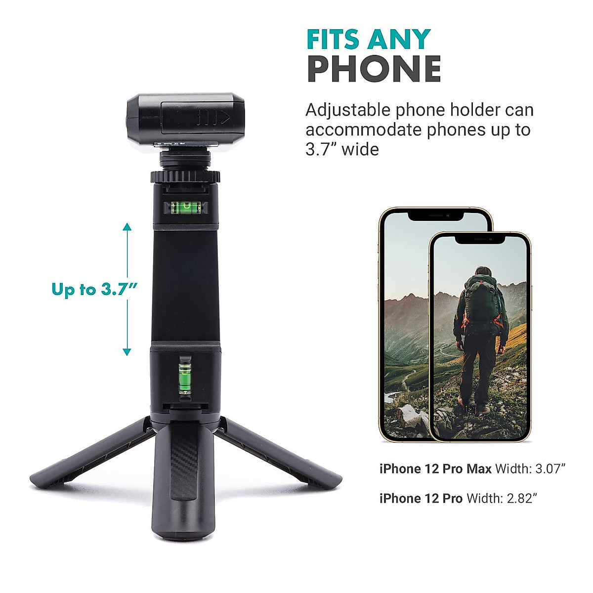 Movo Smartphone Vlogging Kit with Wireless Lavalier Microphone, Mini Tripod, and Rotating Phone Holder for Tripod - Wireless Lapel Microphone for iPhone and Android Smartphones, DSLR Camera, and More