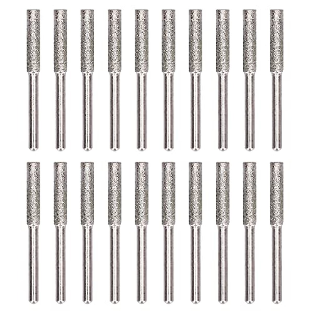 Hyuduo 20PCS Chainsaw Sharpener Burr Grinding Head Set for Efficient and Flexible Sharpening (4mm)