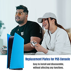 Digital Edition Face Plates Cover Skins Shell Panels for PS5 Console, Accessories for Playstation 5 Protective Replacement Faceplates (Starlight Blue)
