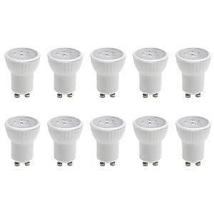 GU10 3W LED Light Bulb MR11 Non-dimmable Spotlight Light Bulb(30W Equivalent) GU10 Base Bulb for Home and Commercial Lighting, Recessed Lighting, Track Light, Warm White 3000K, AC85-265V, Pack of 10
