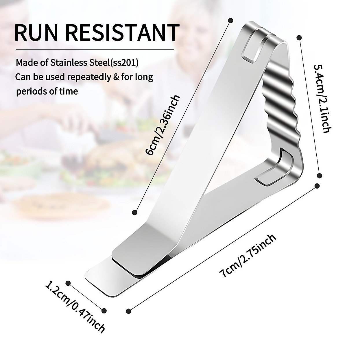 FYY Tablecloth Clips - 12 Pack Stainless Steel Picnic Table Cloth Cover Clamps, Heavy Duty Rustproof Tablecloth Holder Clips for Home Restaurant Outdoor Picnic Party Weddings